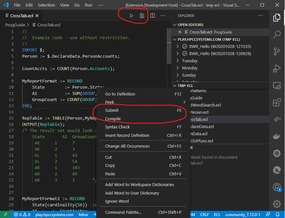 ECL Extension for VS Code - New features available now | HPCC Systems
